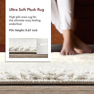 nuLOOM Kerry Geometric 3x5 Accent Rug for Living Room Bedroom Dining Room Entryway, Cream