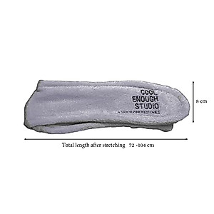 SKYPIA Hairband, 2 PCs Cute Rabbit Fleece Headband for Face Washing, Beauty, Makeup, Shower, SPA, Sports, Yoga, Costume Party, Unisex (White & Gray)