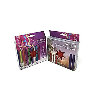 Vrinda® 4" Mini Chime Ritual Spell Unscented Taper Candles - Set of 20 (Red)