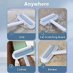 Multifunctional Cleaner Brush Pet Hair Remover, Upgrade 4 In1 Pet Hair Remover Tool, Dog and Cat Fur Cleaning Brush Pet Hair Removal Broom for Clothes, Windows, Sofa, Furniture and Carpet (1)