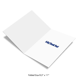 NobleWorks - Jumbo Thank You Greeting Card (Team) 8.5 x 11 Inch with Envelope (1 Pack) Large To The Whole Team J9150TYG