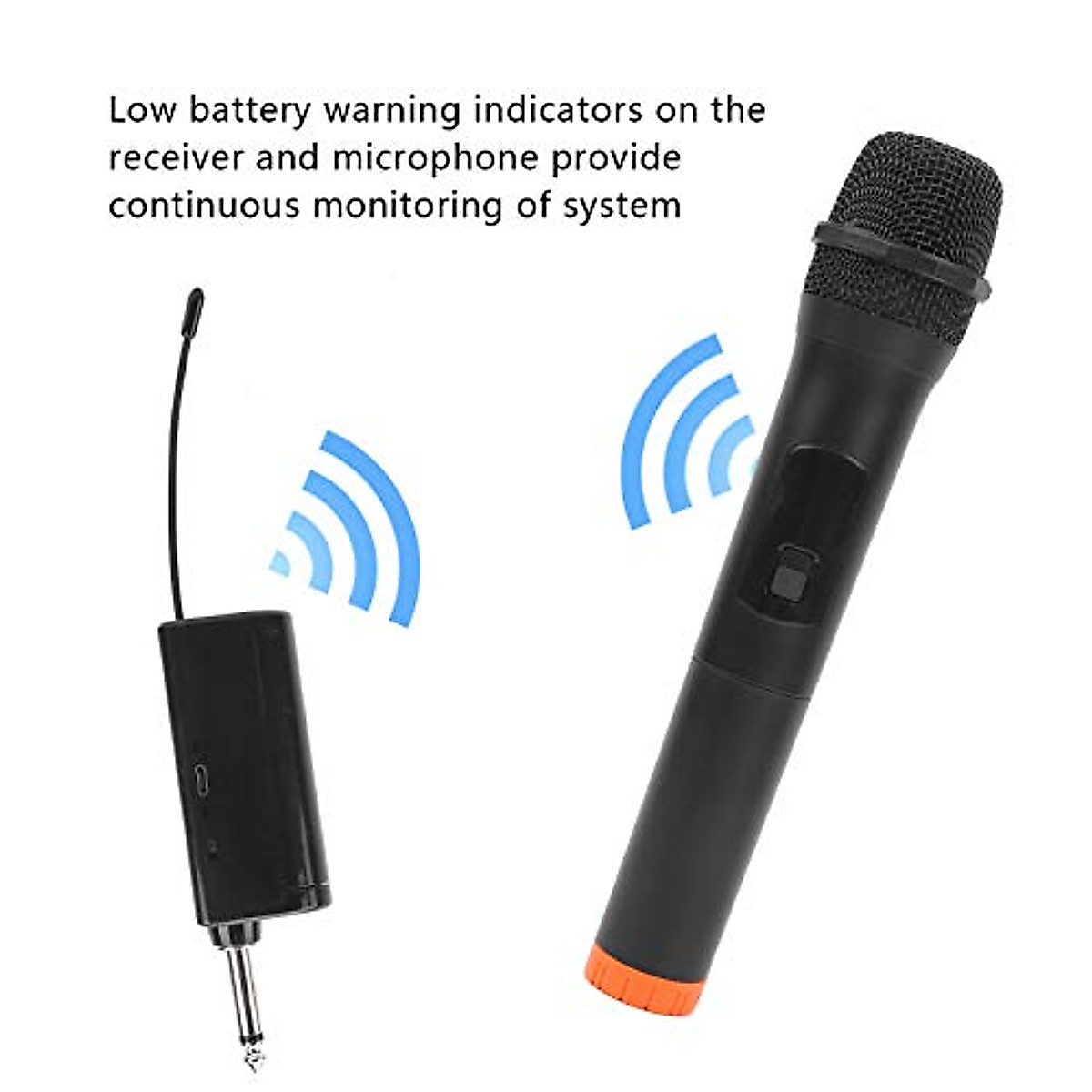 Wireless Microphone, High Gain Wide Applicability Karaoke Mic Excellent Sound Quality for Outdoor for Singing