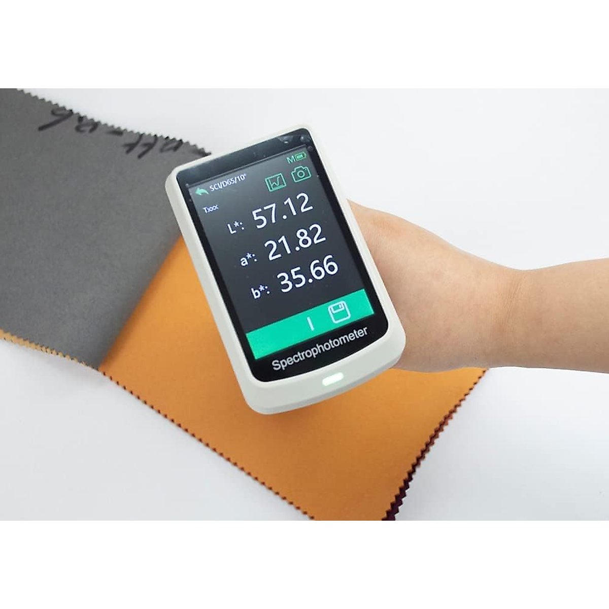 VTSYIQI Handheld Color Spectrophotometer Analysis with Measurement Repeatability ΔE*ab≤ 0.04 Single Aperture Φ8mm Φ11mm Software Support Windows 3.5 inches Full Color Screen Smart Auto Calibration
