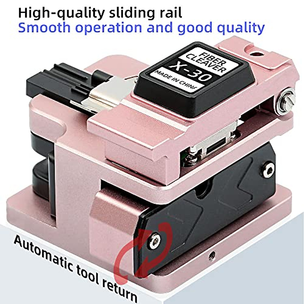 High Precision KLS-X3 Fiber Cleaver 24 surface blade Cutting tool Optical Cable Cutting Knife (Automatic knife return (gold))