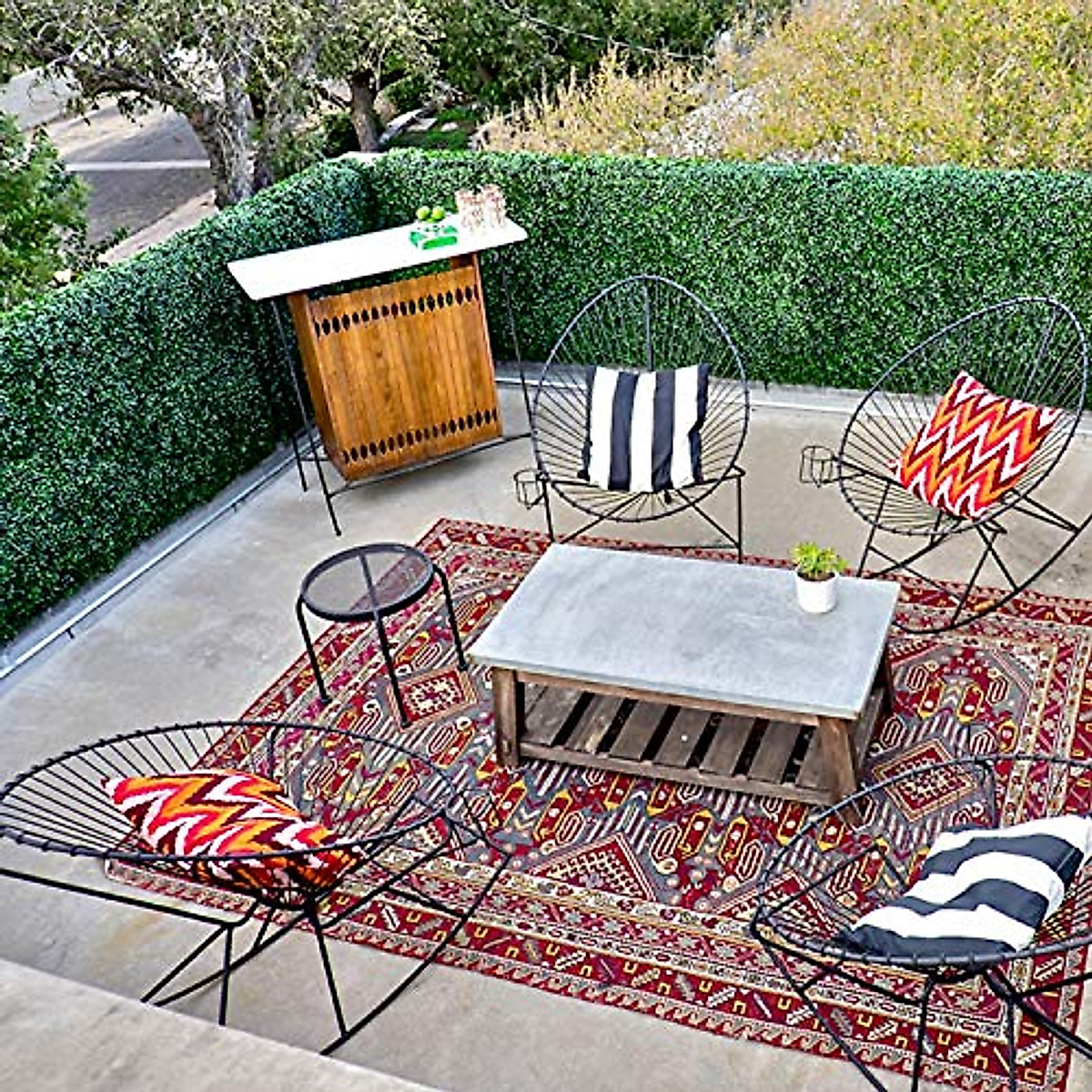 Windscreen4less Artificial Faux Ivy Leaf Decorative Fence Screen 20'' x 20" Boxwood/Milan Leaves Fence Patio Panel, Harmonious Boxwood 26 Pieces