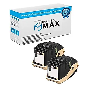 SuppliesMAX Remanufactured Replacement for Phaser 7100/7100DN/7100N Black Toner Cartridge (2/PK-5000 Page Yield) (106R02605-US)