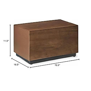 Modway Caima Mid-Century Modern Nightstand with Drawer in Walnut