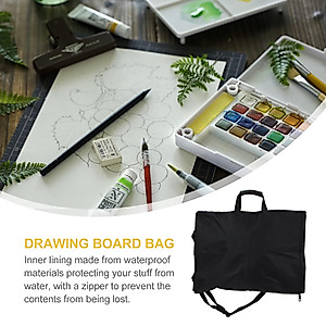 SUPVOX Portfolio Backpack Waterproof Art Carrying Case with Handle for A3 Drawing Boards