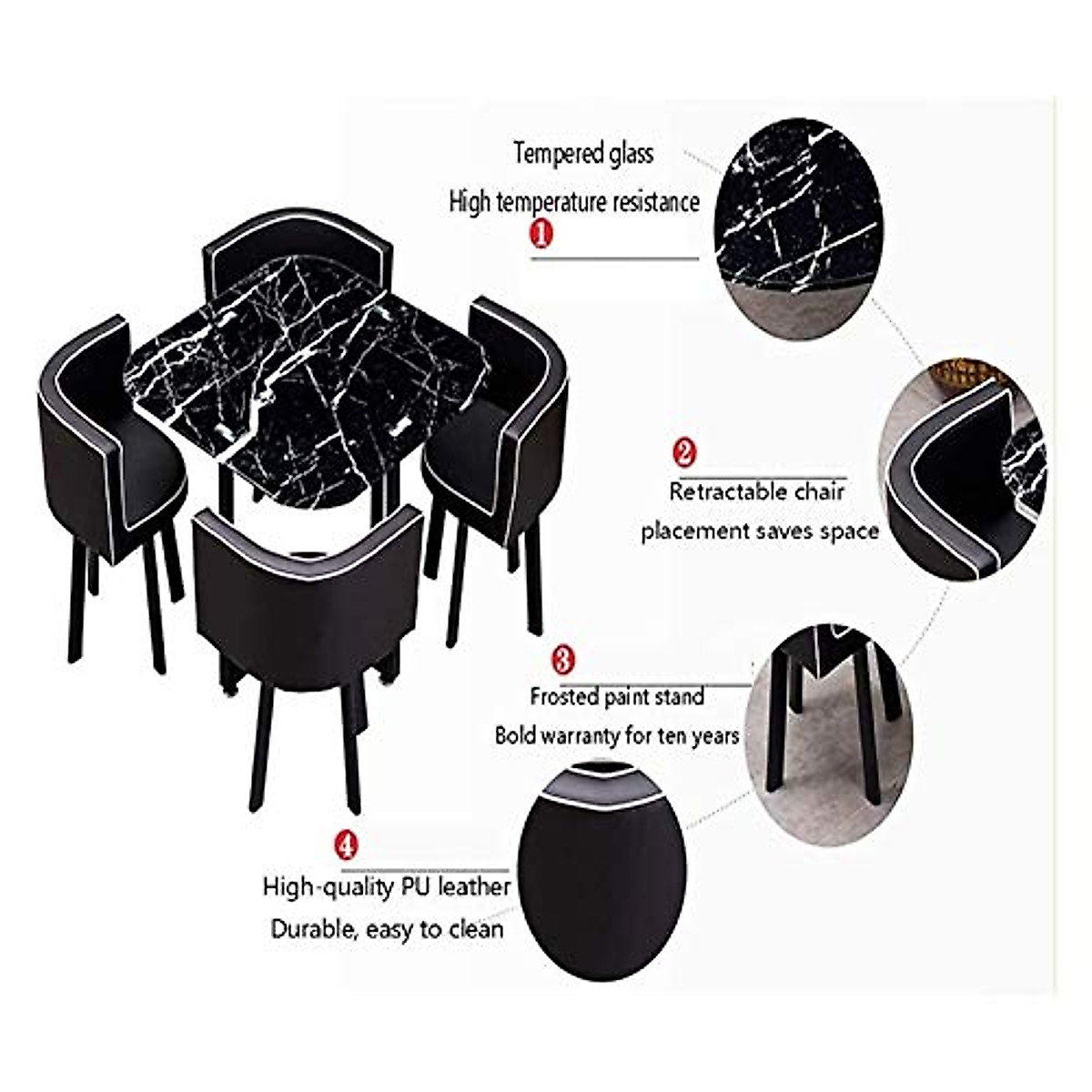 Office Reception Round Table- Office Table and Chair Set Reception Coffee Table, Reception Tables and Chairs Restaurant Tables and Chairs Set Simple Modern Leisure Table Marble Solid Wood Round Table