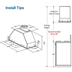 IKTCH New 30" Range Hood Insert, 900 CFM Ducted/Ductless Range Hood with 4 Speed Fan, White Stainless Steel & Tempered Glass Range Hood 30 inch with Gesture Sensing&Touch Control Making life Smarter