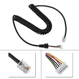 Zerone Replacement Speaker Mic Microphone Cable Microphone Cord for YEASU MH-48A6J, FT-7800, FT-8800, FT-8900, FT-7100M, FT-2800M, FT-8900R