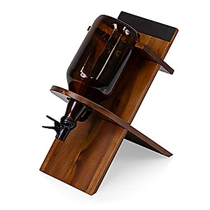 LEGACY - a Picnic Time Brand Stand with 64oz Glass Growler Beer Accessories, One Size, Acacia Wood