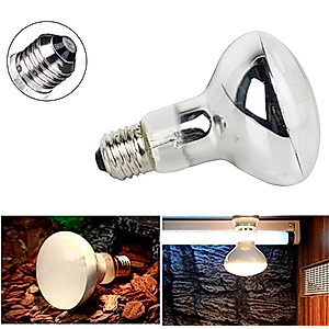 4-Pack 75W R80 Pet Heating Lamp Warm Yellow Light Basking Heat Spot Lamp 110V E26/E27 for Turtle Aquarium Aquatic Reptile Lizard, 4-Pack Heat Emitter Reptile Heat Lamp