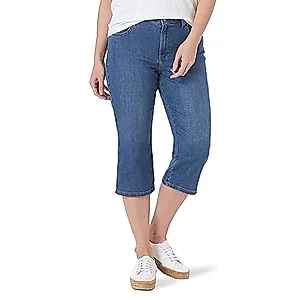 Lee Women's Relaxed Fit Capri Jean, Soar, 12 Petite