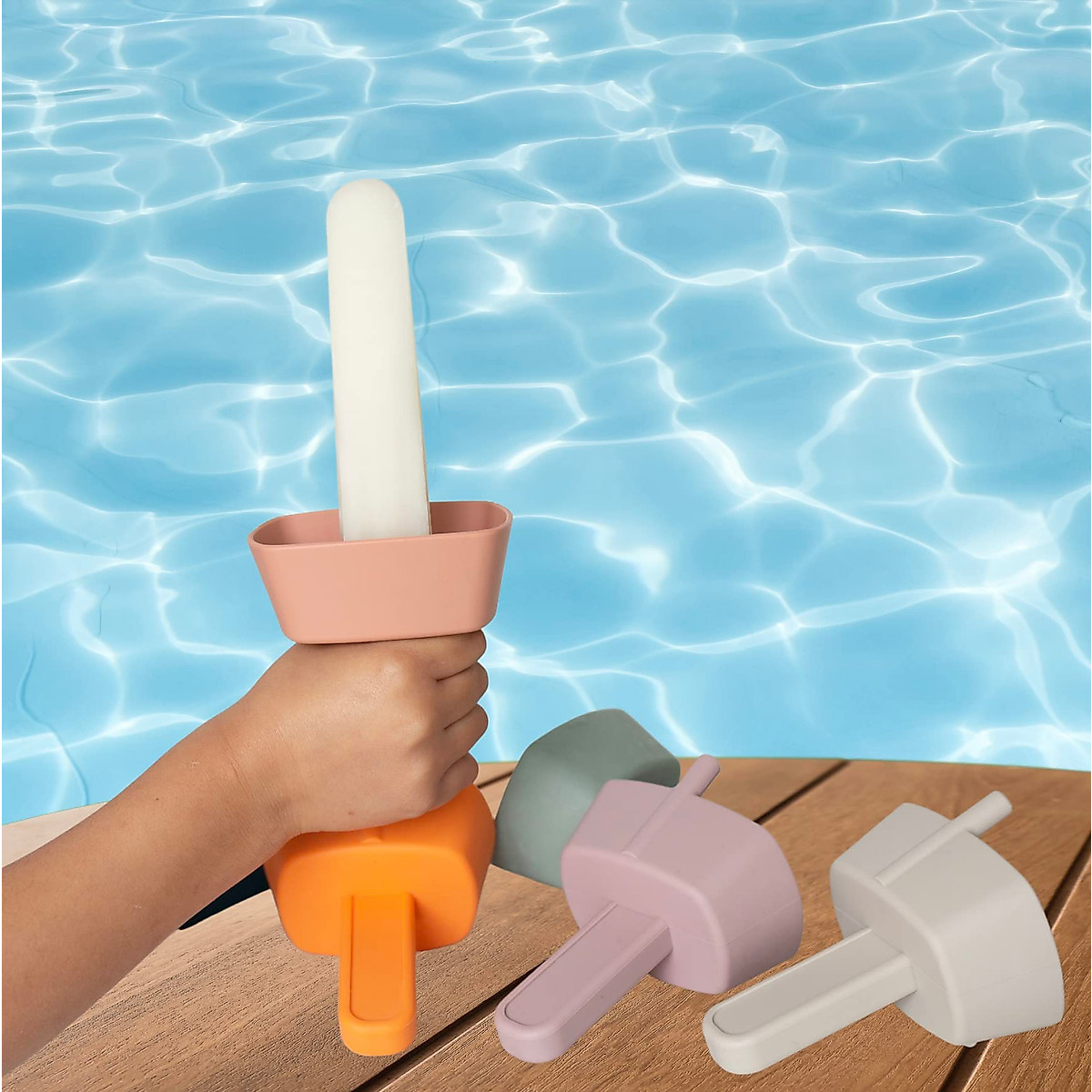 Mango Co. Silicone Popsicle Holder With Straw Drip Free 2 PACK