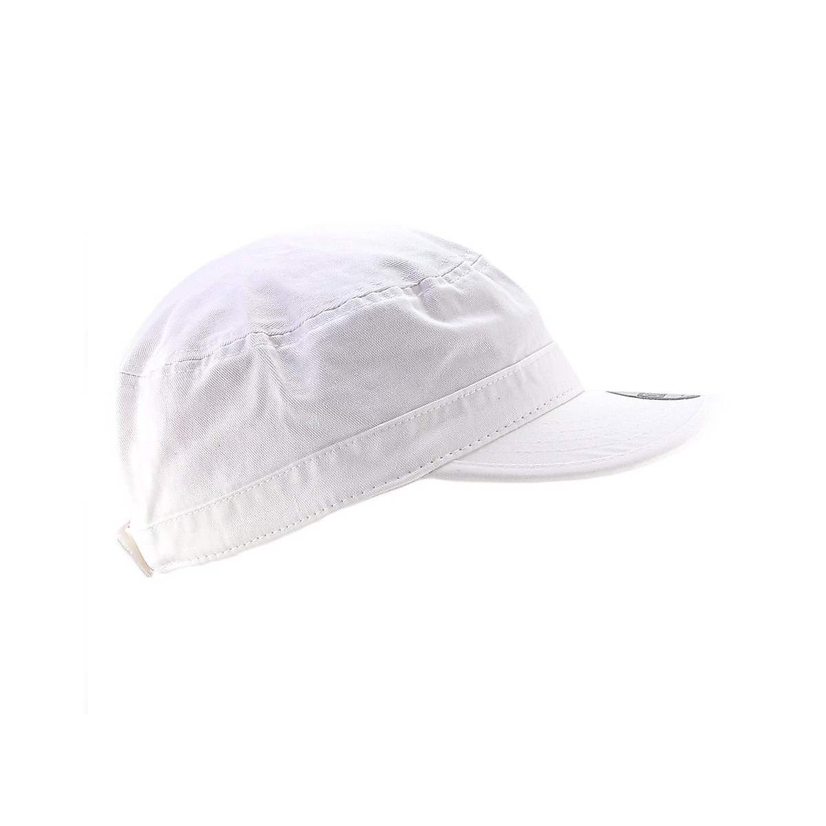 NYFASHION101 Fashionable Solid Color Unisex Adjustable Strap Cadet Cap, White