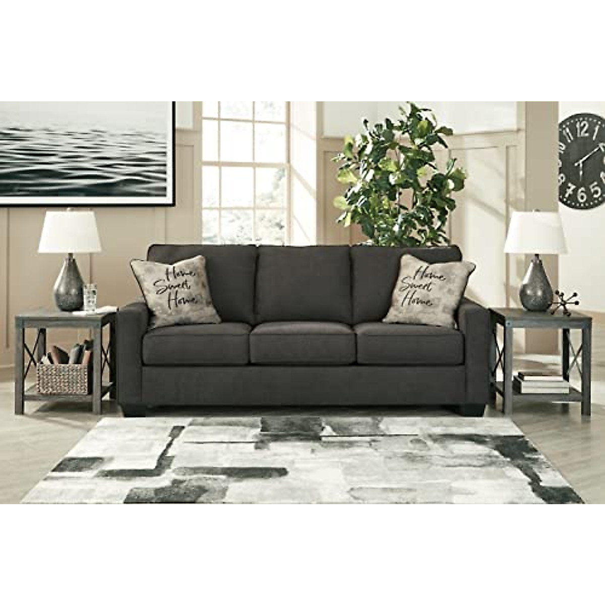 Signature Design by Ashley Lucina Sofa, 85"W x 40"D x 38"H, Gray