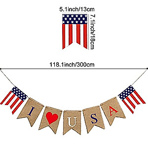 DmHirmg 4th of July Decorations,Patriotic Decorations Include 4th of July Balloon and Fourth of July Decorations,Independence Day Decor for Home Patriotic Party Supplies