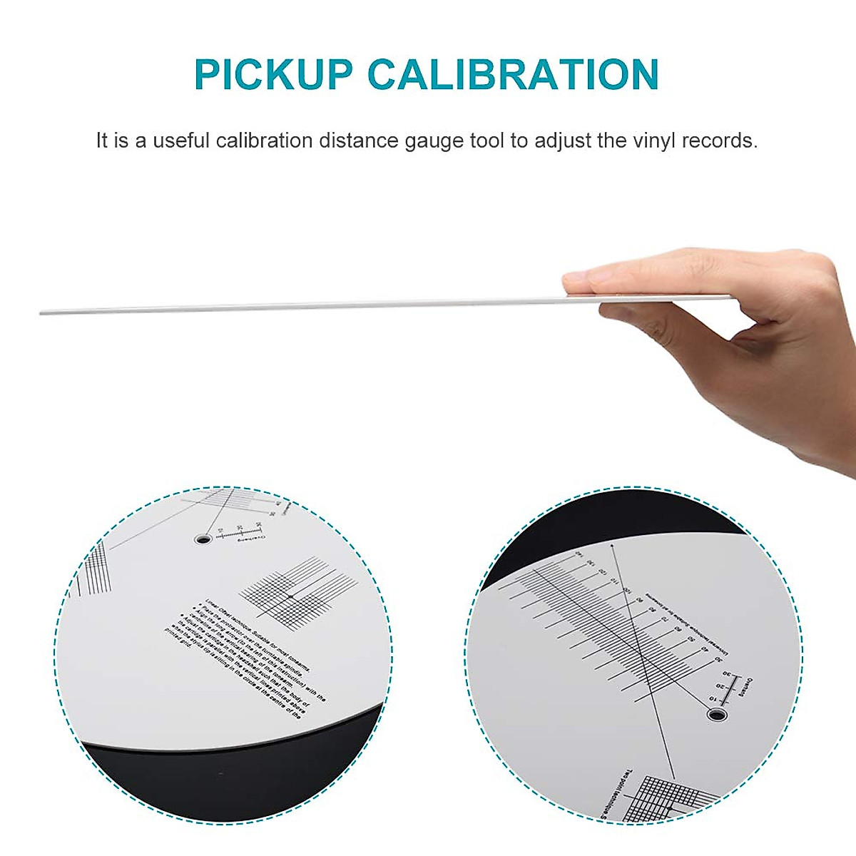 Acrylic Turntable Mat Cartridge Alignment Protractor Phonograph Cartridge Alignment Tool Anti Slip LP Record Calibration Plate for Turntable Accessories