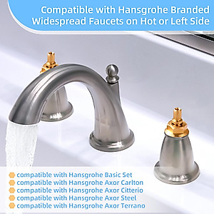 Dreyoo Hot Cold Faucet Cartridge Replacement Compatible with hansgrohe Basic Set, Axor Carlton, Citterio, Steel and Terrano Valves, 1 Inch Turn Flow Cartridge Replacement for 94008000 94009000