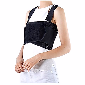 Solmyr Rib and Chest Support Brace, Broken Rib Brace, Breathable Rib Belt for Sore or Bruised Ribs Support, Sternum Injuries, Dislocated Ribs Protection, Pulled Muscle Pain (S)