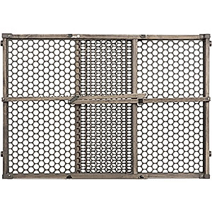 Safety 1st Vintage Wood Baby Gate with Pressure Mount Fastening (Gray)