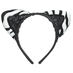 Amscan Zebra Ears Headband - Child Size, Black/White - 1 Pc.