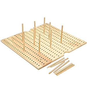 Wood Pegboard Drawer Organizer Drawer Peg Wooden Peg Board System Dish and Plate Organizer Adjustable Pegboard Wall Shelf and Drawer Organizer for Food Containers Cookware Utensils (2 Set)