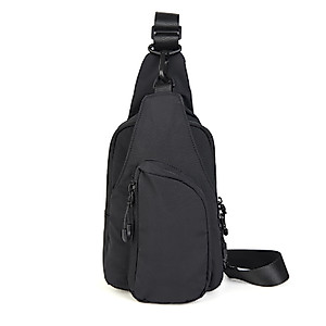 Valleycomfy Women Crossbody Backpack Sling Bag, Small Chest Bag Daypack Fanny Pack Cross Body Bag for Hiking Traveling Outdoors (Black)