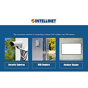 Intellinet 2-Port Gigabit PoE++ Extender Outdoor, 60W Power Budget, 30W Out Per Port, IP67 & IK10, Ultra POE Passthrough Switch-3 Yr Mfg Warranty-561648