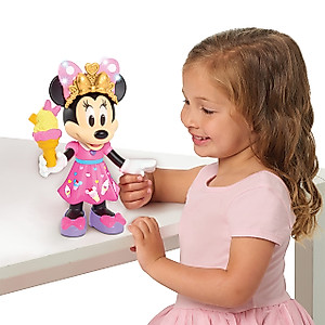 Disney Junior Sweets & Treats Minnie Mouse, Interactive 10-Inch Doll with Lights, Sounds, and Accessories, Officially Licensed Kids Toys for Ages 3 Up, Amazon Exclusive