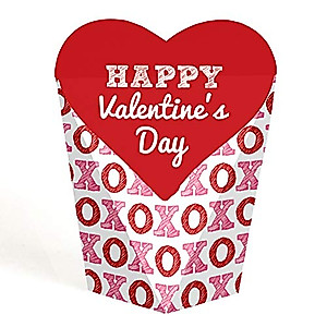 Big Dot of Happiness Conversation Hearts - Valentine's Day Party Favors - Gift Heart Shaped Favor Boxes for Women and Kids - Set of 12