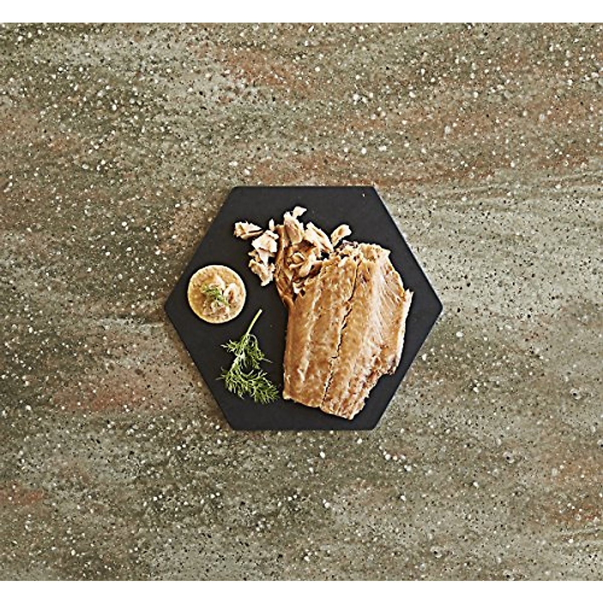 Epicurean Hexagon Display/Serving Board, 9-Inch by 8-Inch, Slate
