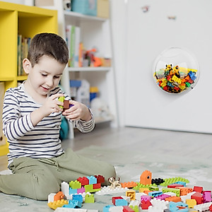 Yungyan 2 Pcs Acrylic Toy Dispenser for Wall Mounted Wall Toy Organizer for Kids Hanging Storage Display Acrylic Wall Organizer Clear Storage Bin for Nursery Playroom Cars Trains (Classic Style)