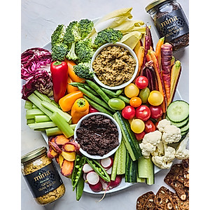 Mina Black Olive Spread, Gourmet Olive Tapenade, 7 oz (200g) - Premium Olive Spread made with Dry Cured Black Olives, Perfect for Appetizers, Dips, and More, Made with Moroccan Olives