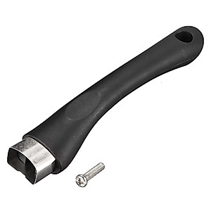 MECCANIXITY Pan Replacement Handle Black 7.8inch with Screw Nonstick Saucepan Cookware Skillet Stainless Steel Handle