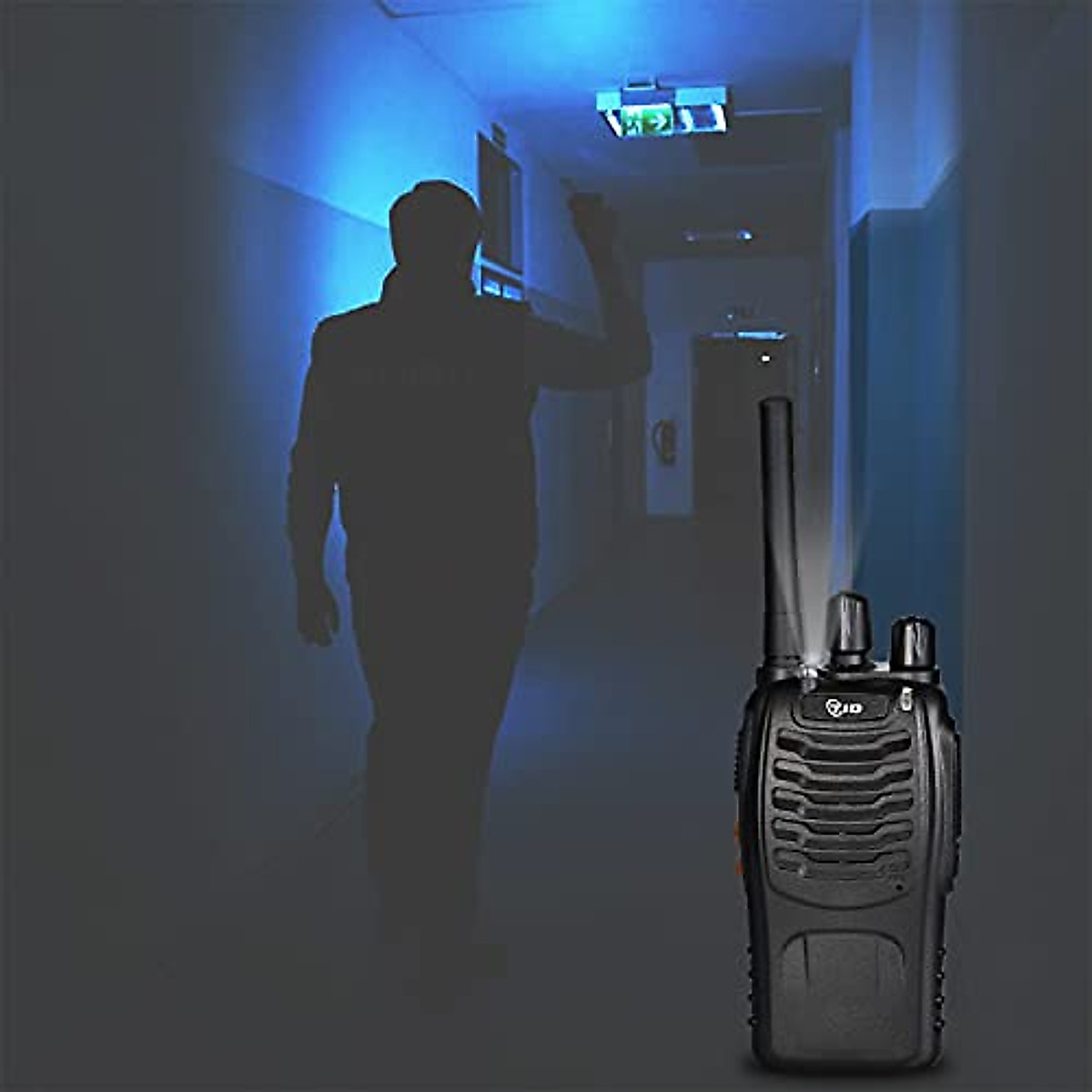 TIDRADIO TD-V2 Walkie Talkies for Adults with Earpiece and 8 Battery 2 Way Radios Walkie Talkies Long Range Hand Free with Flashilght Two Way Radio Rechargeable for Business or Family (4 Pack)