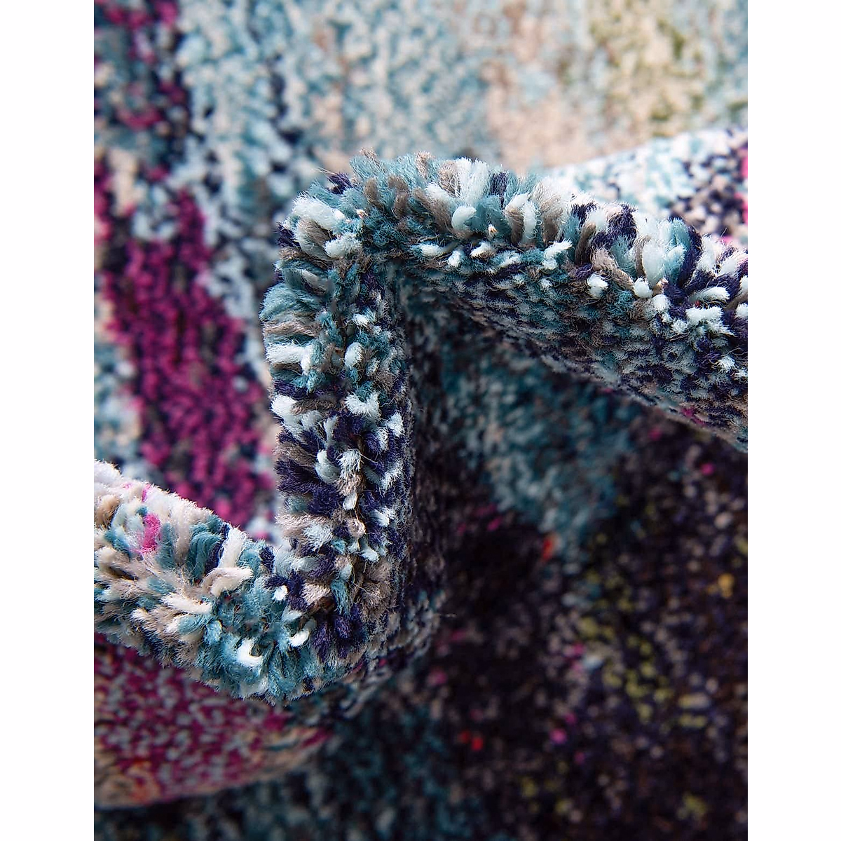 Rugs.com Theia Collection Rug – 2' 7 x 12' Runner Multi Medium Rug Perfect for Hallways, Entryways