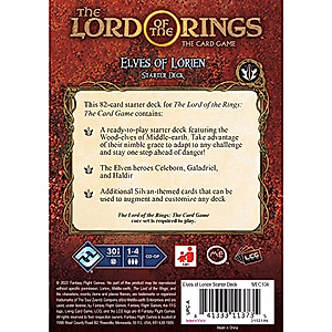 The Lord of the Rings The Card Game Elves of Lorien STARTER DECK - Cooperative Adventure Game, Strategy Game, Ages 14+, 1-4 Players, 30-120 Min Playtime, Made by Fantasy Flight Games