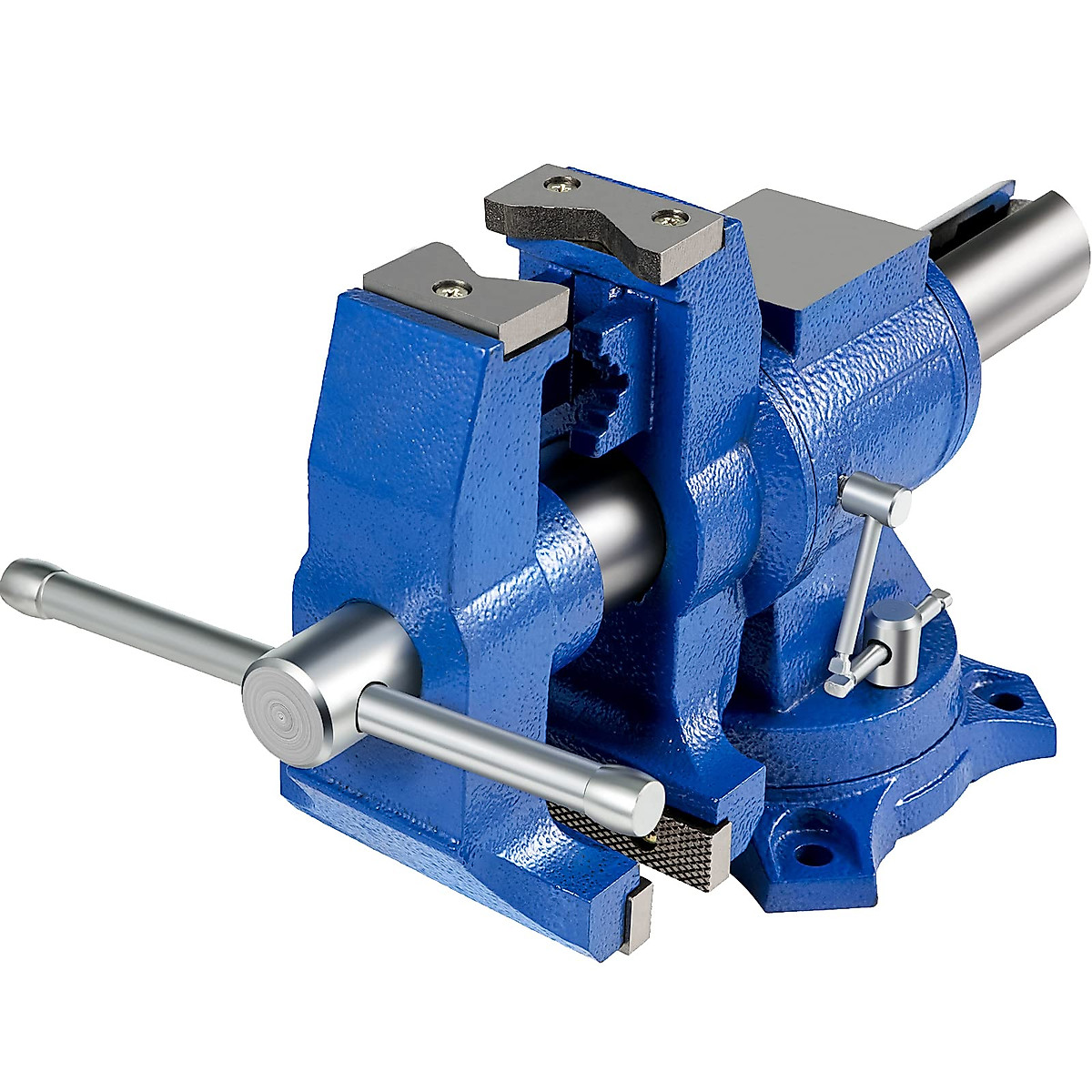 BestEquip 6" Heavy Duty Bench Vise, Double Swivel Rotating Vise Head/Body Rotates 360°,Pipe Vise Bench Vices 30Kn Clamping Force,for Clamping Fixing Equipment Home or Industrial Use