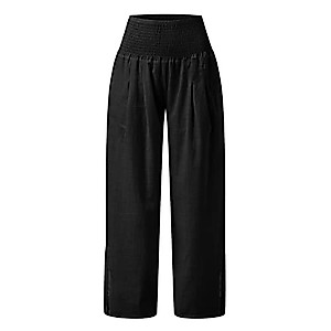 Womens Capri Joggers fold Over Yoga Pant Wide Leg Womens Pants Comfy Lounge Pants Women Underwear Women Womens White Capri Pants Wide Leg Black Pants