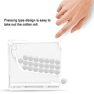 Dentist Cotton Case Teeth Cotton Roll Dispenser Cotton Roll Dispenser Cotton Roll Press Type Cotton Holder Press Type Cotton Swab Storage Box[White]