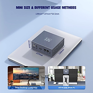 Mini PC Intel 12th Gen N95(up to 3.40Ghz) 16GB DDR4 512GB M.2 SSD Mini Desktop Computer Windows 11 Pro Gigabit Ethernet, 4K UHD, Dual Wi-Fi, BT 4.2 Mini Desktop Computer