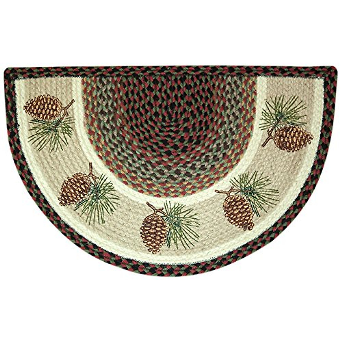 Earth Rugs Rug, 18" by 29", Burgundy/Black/Sage