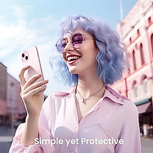 ORNARTO Compatible with iPhone 15 Plus Case 6.7", Slim Liquid Silicone 3 Layers Full Covered Soft Gel Rubber Cover Protective Phone Case with Anti-Scratch Microfiber Lining-Pink