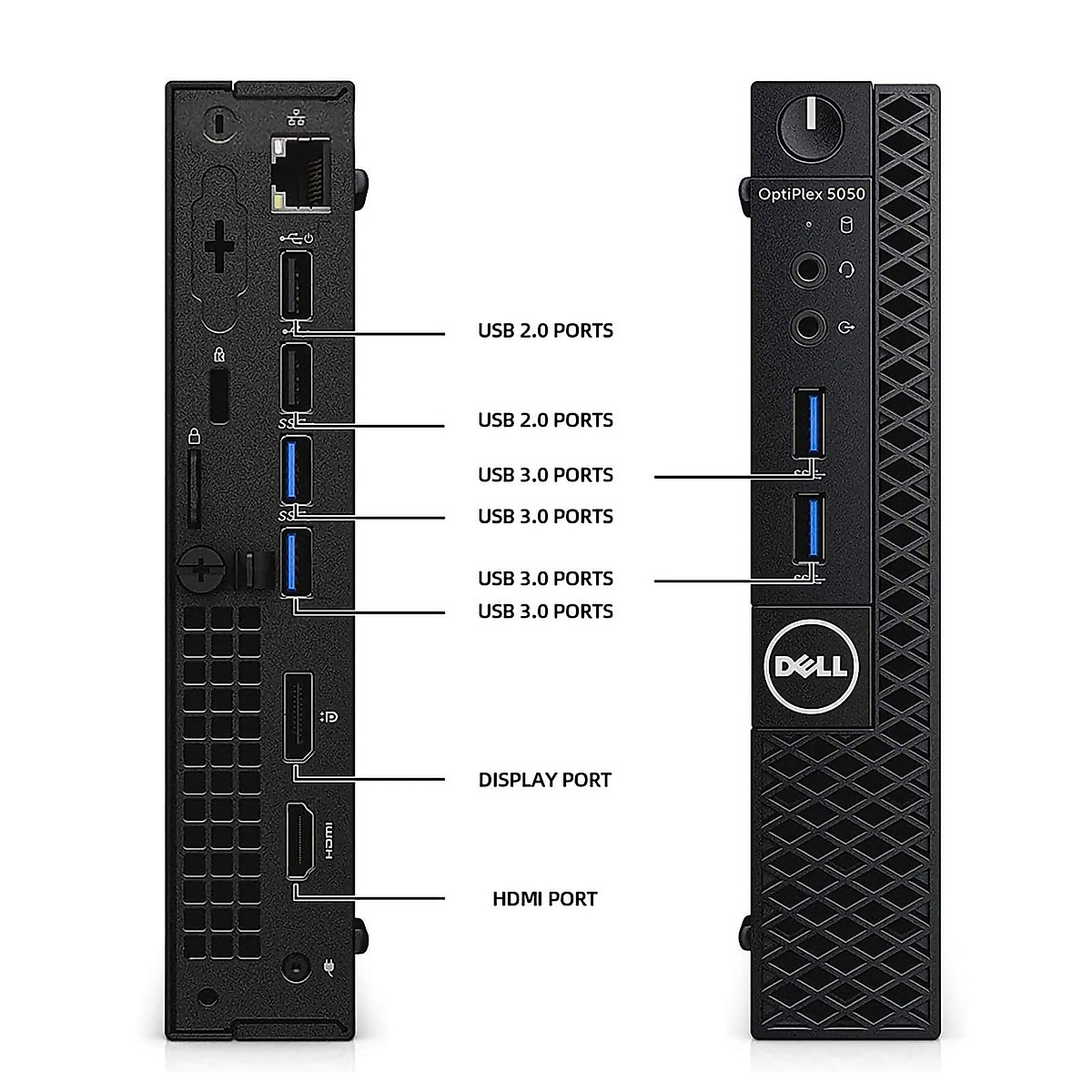 Dell OptiPlex 5050 Micro Form Factor (Intel Core i5-7600T, 32GB DDR4, 512GB SSD) WiFi, DP, HDMI, Windows 10 Pro (Renewed) ¦