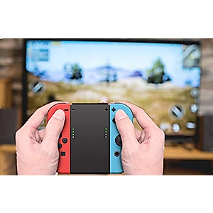 FANPL 5 in 1 Hand Grip Connector for Nintendo Switch Joy Con & OLED model Joy Con, Comfort Game Handle Connector with Wrist Strap for Joy Cons