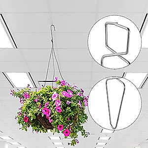 YARNOW 100pcs Ceiling Hook Clips Ceiling Tile Hooks T- bar Clips Drop Ceiling Clips for Office Classroom Home Wedding Decoration Hanging Sign