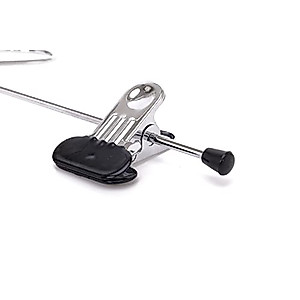 6 Quality Pants Hangers Heavy Duty Add-on Skirt/Slack Metal Hanger, Extra Wide Adjustable Clips, Multi Stackable Add on Hangers, Chrome, Jeans, Bottoms, Set of 6