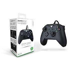 PDP Wired Game Controller - Xbox Series X|S, Xbox One, PC/Laptop Windows 10, Steam Gaming Controller - USB - Advanced Audio Controls - Dual Vibration Videogame Gamepad - Raven Black